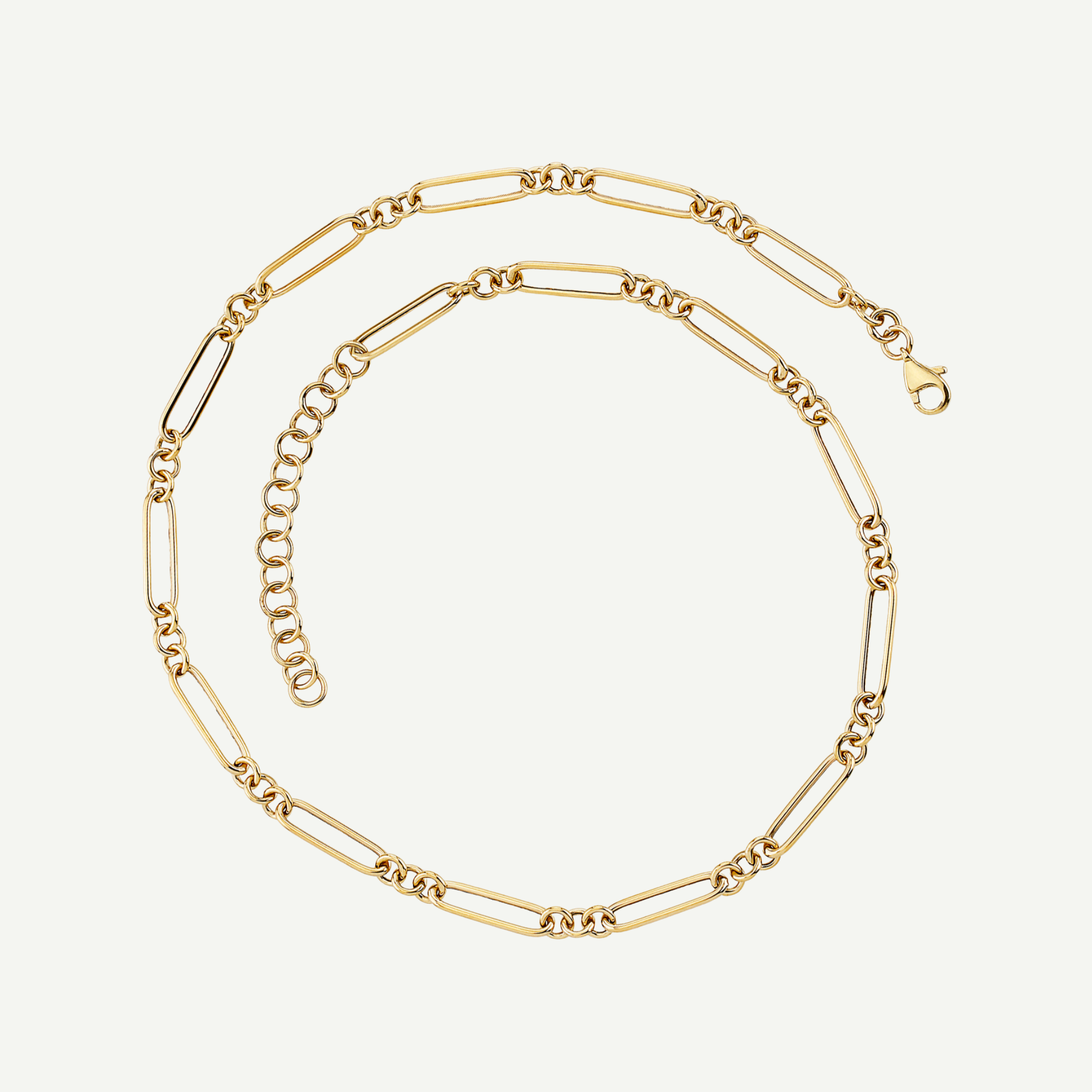 VIVIE Mixed Link Chain Necklace | in 10K Yellow Gold